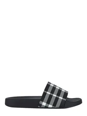 Burberry Burberry Furley Check Slides Black & Calico Check
