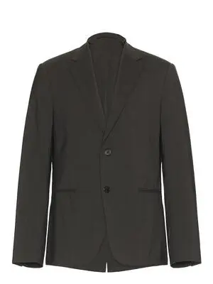 Theory Motion Wool Clinton Blazer In Charcoal - Charcoal Melange