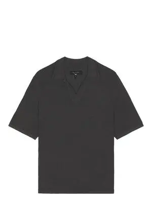 Rag & Bone Rag & Bone Rib Johnny Polo In Grey Dark Grey