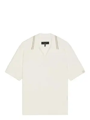 Rag & Bone Rag & Bone Rib Johnny Polo In Grey Ivory