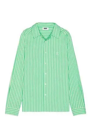 KROST Breeze Poplin Button Up Shirt In Green - Neptune Green