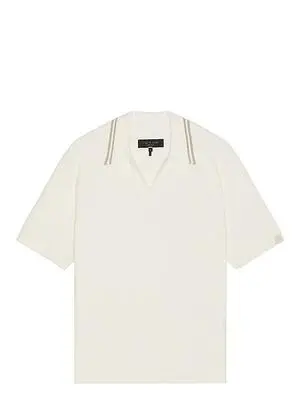 Rag & Bone Rib Johnny Polo In Cream - Ivory