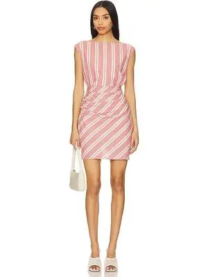 Faithfull The Brand Reign Mini Dress - Cherry Stripe