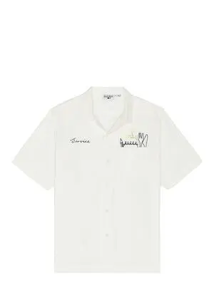 SERVICE WORKS Necessities Short Sleeve Shirt In White - Off White