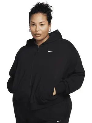 Nike Sportswear Chill Terry Loose Full-zip French Terry Hoodie - Black