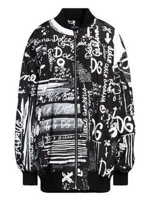 Dolce & Gabbana Printed Bomber Jacket - Black