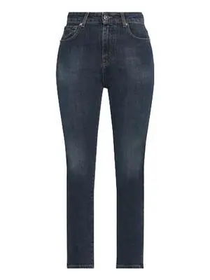 John Richmond Straight-leg Jeans With Leather Trims - Blue