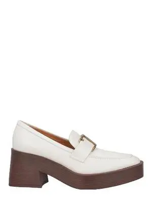 TOD'S Calfskin Loafers - White