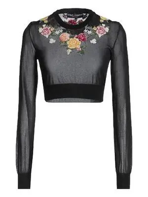 Dolce & Gabbana Crewneck Long-sleeve Sweater - Black