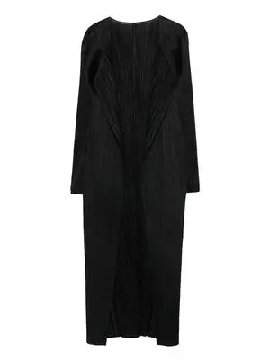 Issey Miyake Pleated Coat - Black