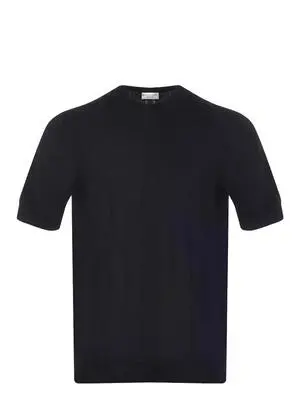 FILIPPO DE LAURENTIIS Ribbed-knit T-shirt - Black