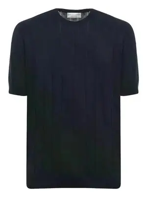 FILIPPO DE LAURENTIIS Ribbed-knit T-shirt - Blue