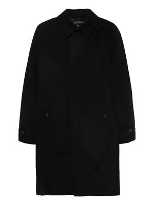 SEALUP Coated Mid-length Coat - Black