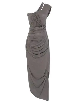 ELENA VELEZ Twisted Slip Midi Dress - Grey