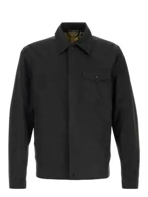 TEN C Bonded Utility-pocket Overshirt - Black