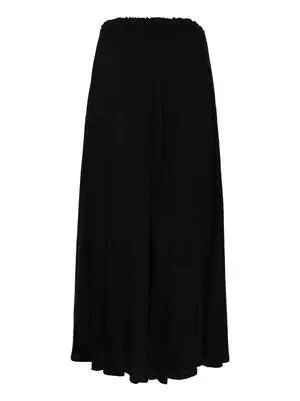 Yohji Yamamoto Gathered Cotton Trousers - Black