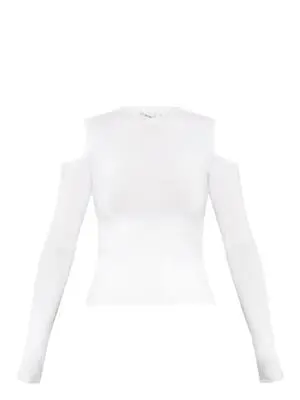 Max Mara Vik Cold-shoulder Top - White