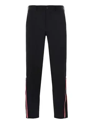 Comme Des Garçons Wool Zip-detail Trousers - Black