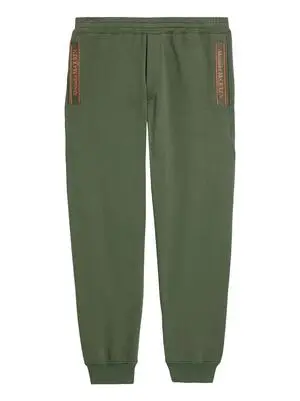 Alexander McQueen Jacquardtrimmed French Cottonterry Sweatpants - Army Green