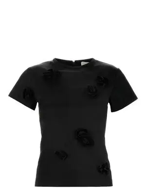 Sportmax Mendoza Floral-appliqué Top - Black