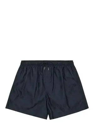 Giorgio Armani Monogram Swim Trunks - Blue