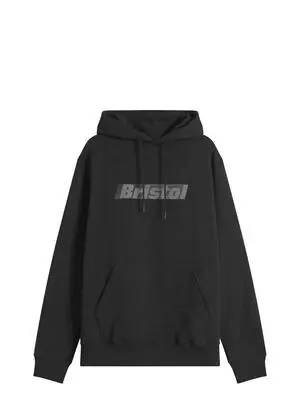 F.C. REAL BRISTOL Effect Line Logo Team Hoodie - Black