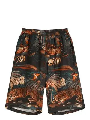 ENDLESS JOY Leopard Jungle Shorts - Multi