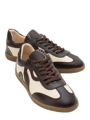 FOREVER & ALWAYS SHOES Forever & Always Shoes Perry Leather Sneakers Brown Leather