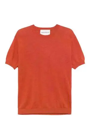 AMARANTO Fine-knit T-shirt - Orange