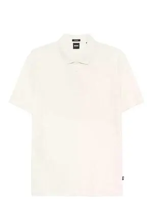BOSS Patterned-jacquard Polo Shirt - Neutrals