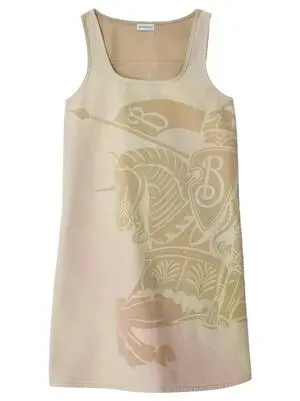 Burberry Cotton Mini Dress - Neutrals