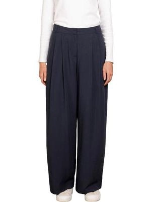 CELTIC & CO. Wide Leg Drape Pants - Dark Navy