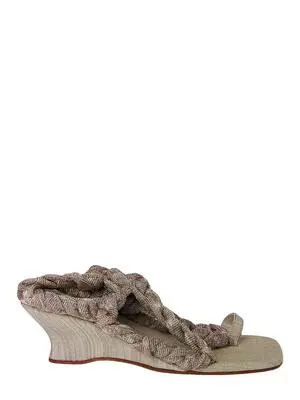 ISA BOULDER Rope-detailing Wedge Sandals - Neutrals