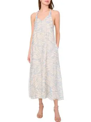 HALOGEN Halogen Botanical Print Midi Dress