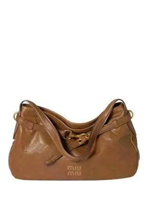 Miu Miu Aventure Slouchy Shoulder Bag - Brown