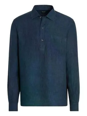 Zegna Oasi Lino Shirt - Blue