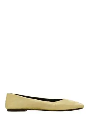 THE ROW Square Ballerina Flats - Gold