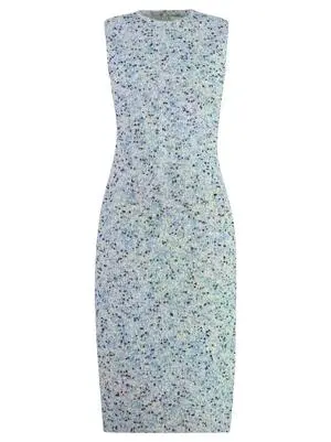 St. John Speckled Midi Dress - Blue