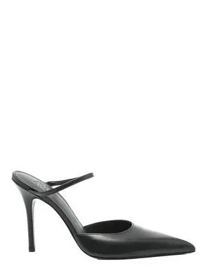 GIABORGHINI Point Leather Mules - Black