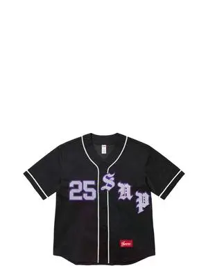 Supreme Old English Ss 25 Baseball Jersey - Black