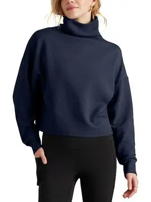 RHONE Mock Neck Sweatshirt - Navy Blue