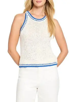 NIC+ZOE Coastline Knit Tank Top - Cream Multi