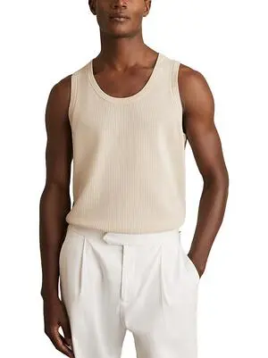 REISS Watson Sleeveless Textured Tee