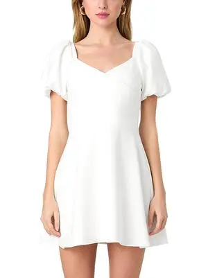FRENCH CONNECTION Whisper Puffed Sleeve Mini Dress