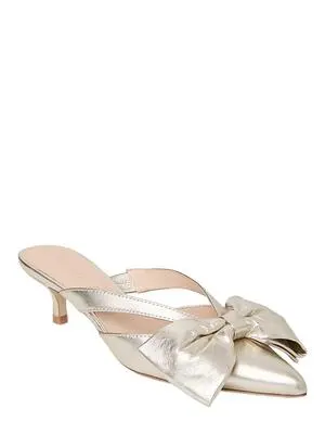 Jack Rogers Cynthia Bow Mule Sandals - Jack's Platinum