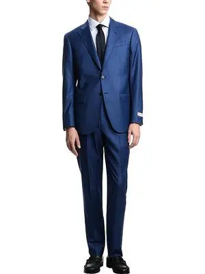 Emporio Armani Regular Fit Melange Suit - Blue Jeans Melange
