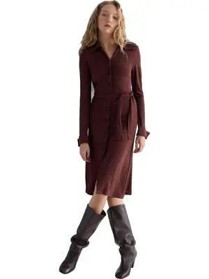 Diane Von Furstenberg Diane" Shirt Dress - Chocolate