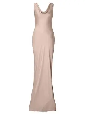 MALINA Leah Cowl-neck Maxi Dress - Champagne