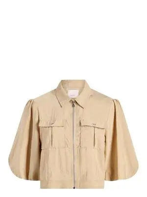 Cinq À Sept Ottie Short-sleeve Jacket - Khaki