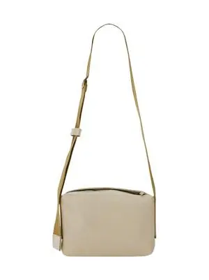 UMA WANG Leather Shoulder Bag Beige